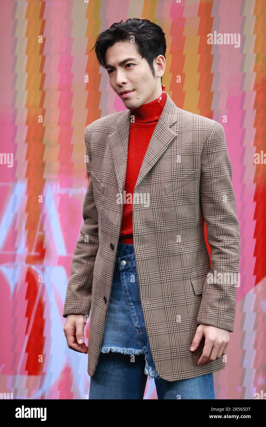 Taiwanese singer and actor Jam Hsiao attends BAZAAR activity in ...