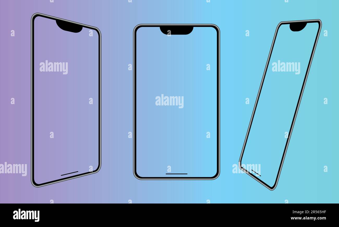 Mobile phone vector frame. Smartphone template. Phone mockup in ...