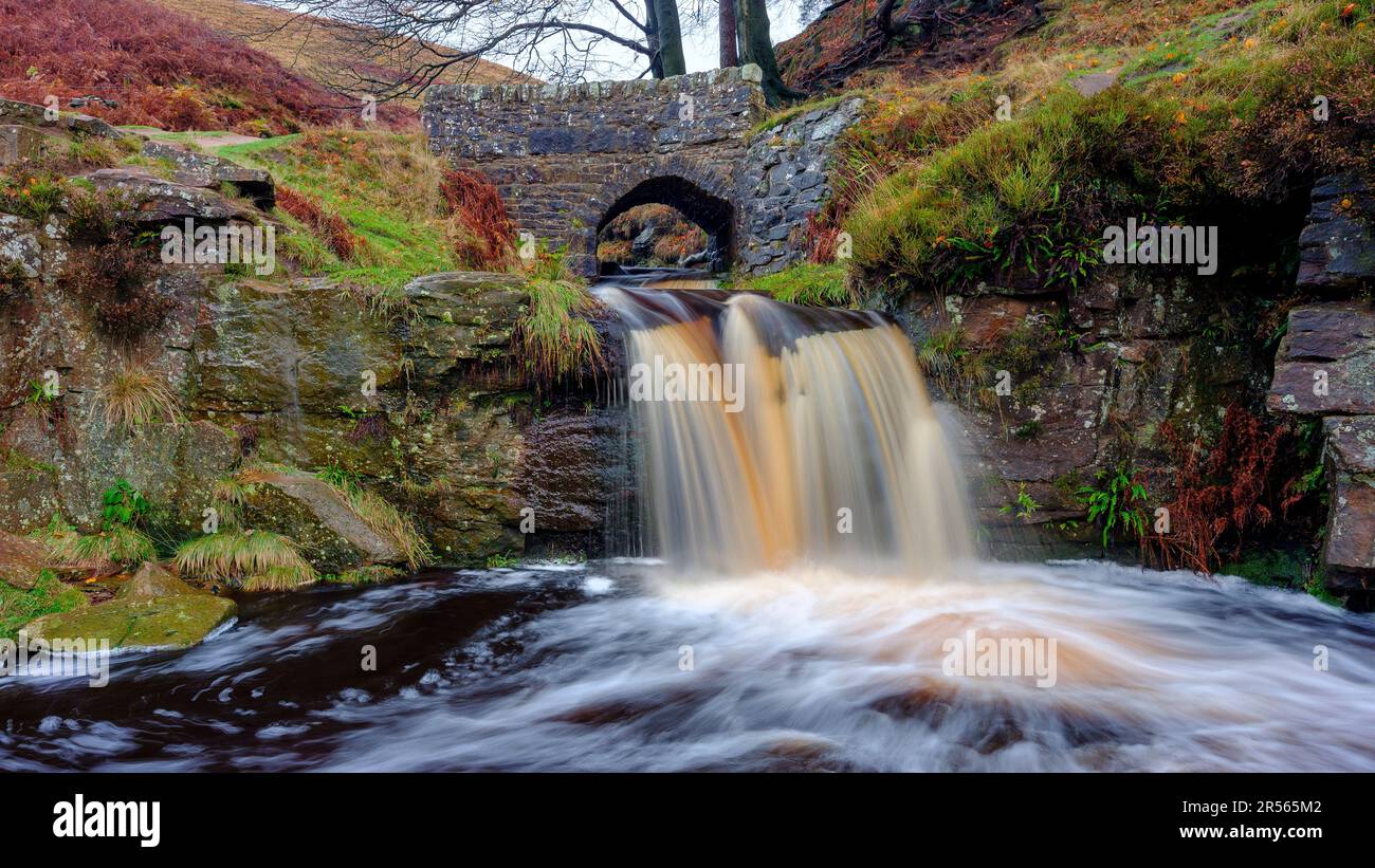 Buxton, UK - November 18, 2022: Three Shires Head in autumn, Peak ...