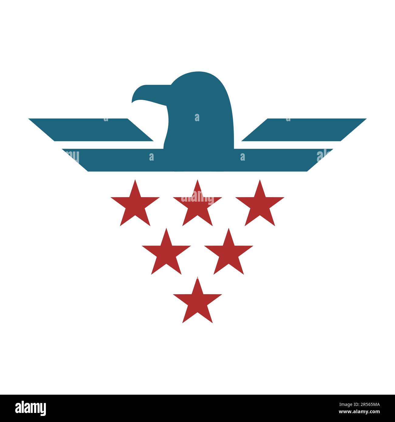 American eagle icon with stars. USA national symbol. Eagle emblem ...