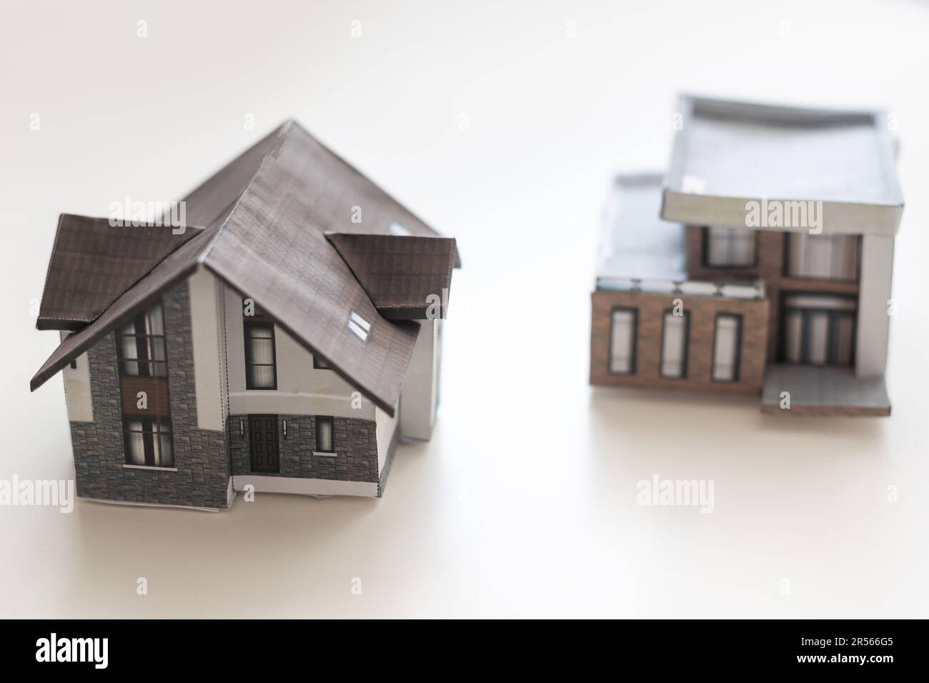 Volumetric project of house. Layout of a house with an open roof ...