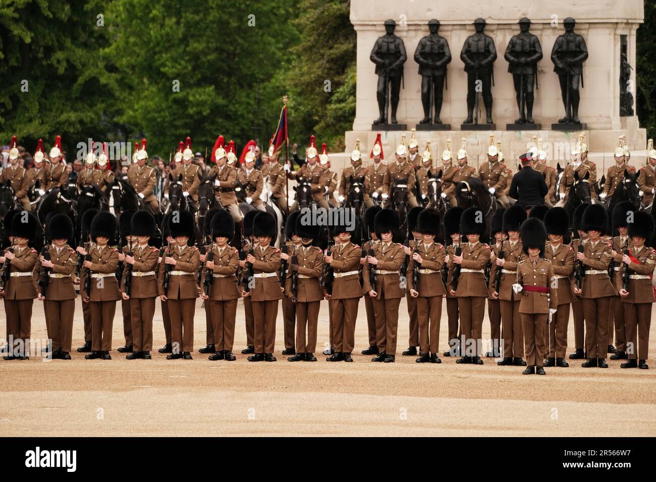 Troops of the Household Cavalry during the Brigade Major's Review, the ...