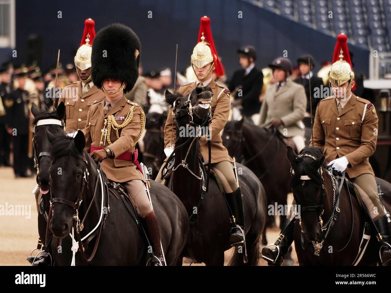 The Brigade Major of the Household Division, James Shaw (front left ...