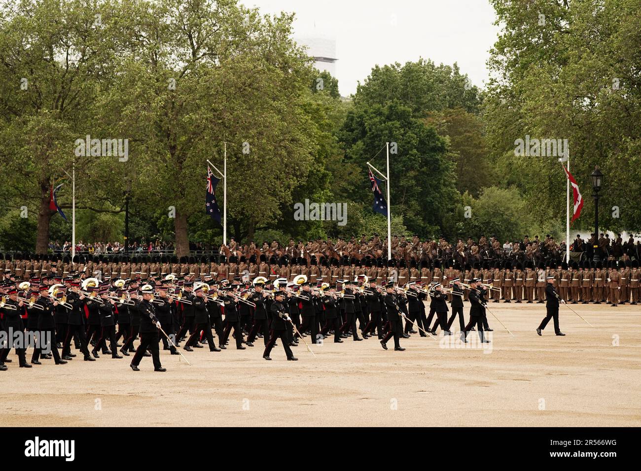 Troops of the Household Cavalry during the Brigade Major's Review, the ...