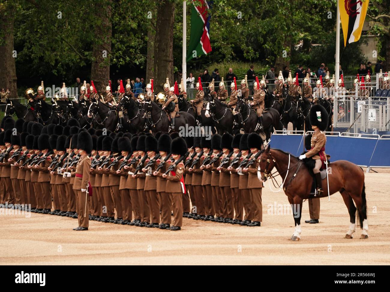 Troops of the Household Cavalry during the Brigade Major's Review, the ...