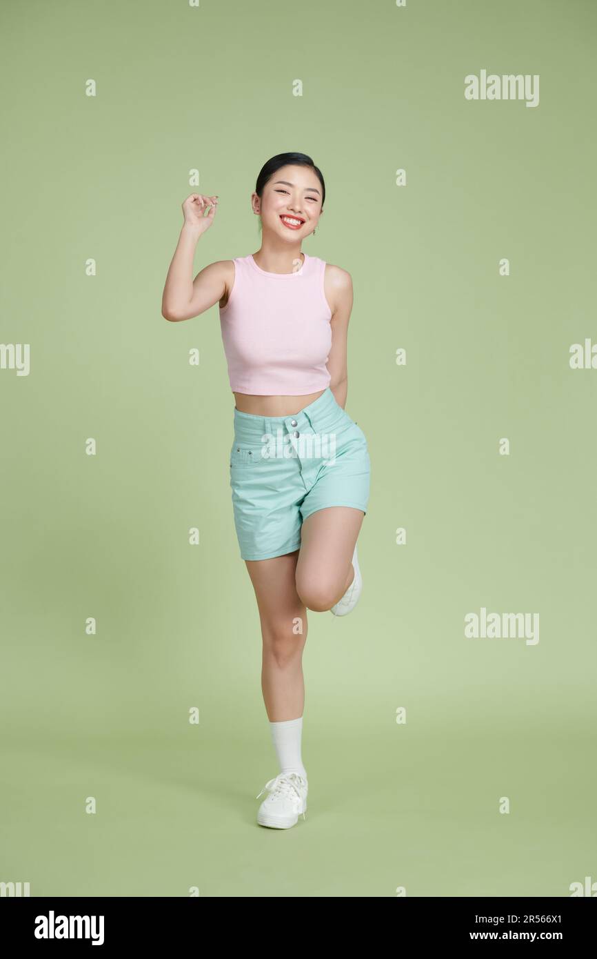 Full size photo of crazy carefree girl dancing partying spend pastime ...