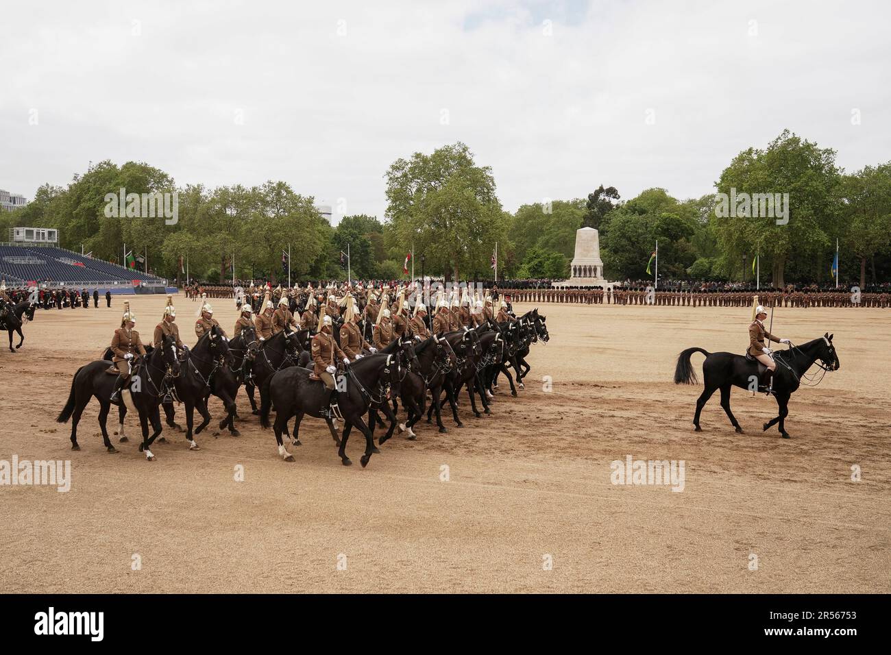 Troops of the Household Cavalry during the Brigade Major's Review, the ...