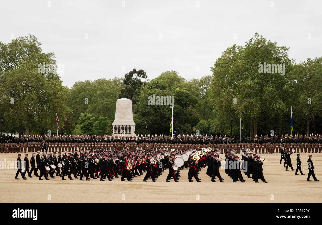 Troops of the Household Cavalry during the Brigade Major's Review, the ...