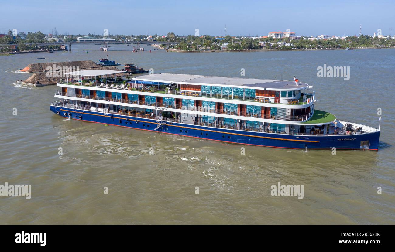 The luxury cruise ship RV Indochine II 2, French cruises CroisiEurope ...