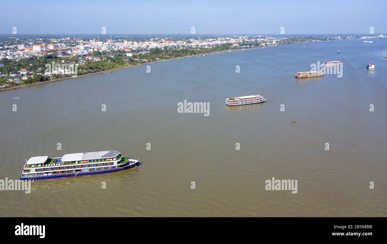 The luxury cruise ship RV Indochine II 2, French cruises CroisiEurope ...