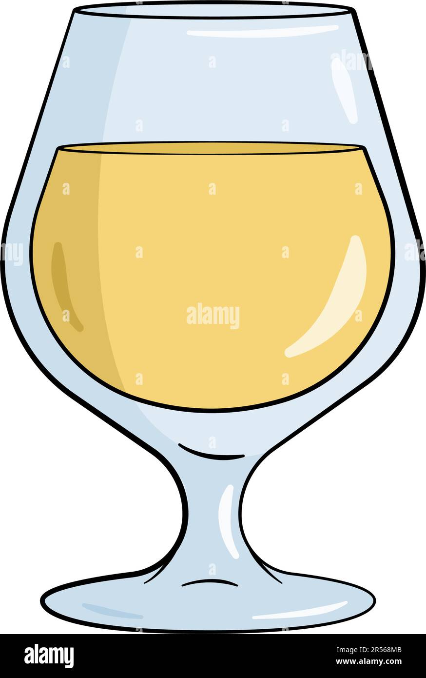 Wineglass reflection on white Stock Vector Images - Alamy
