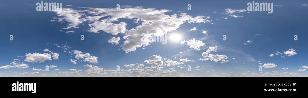seamless cloudy blue sky hdri 360 panorama view with zenith and ...