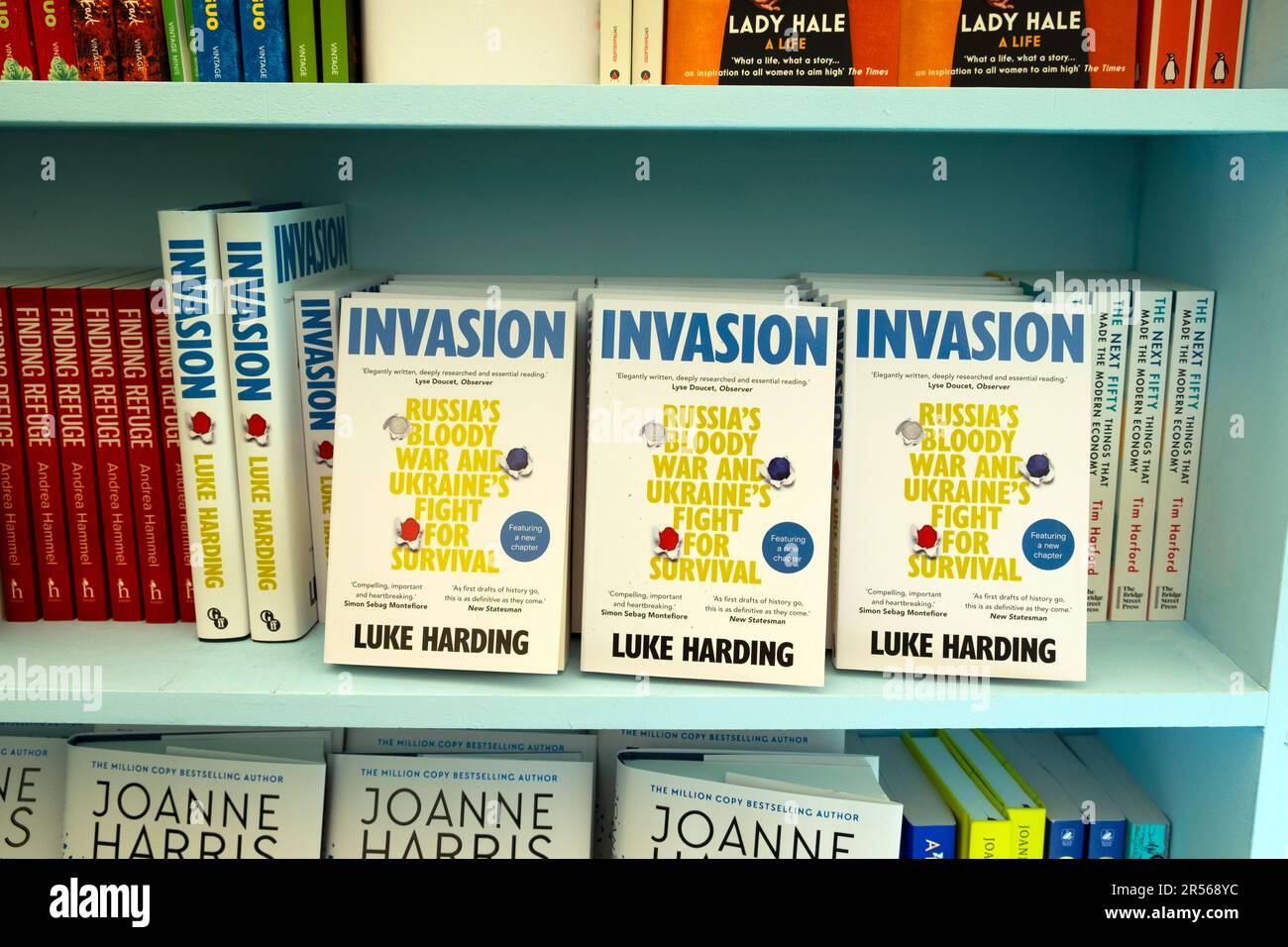 Luke Harding book 'Invasion' Russia Ukraine war books on bookshelf in ...
