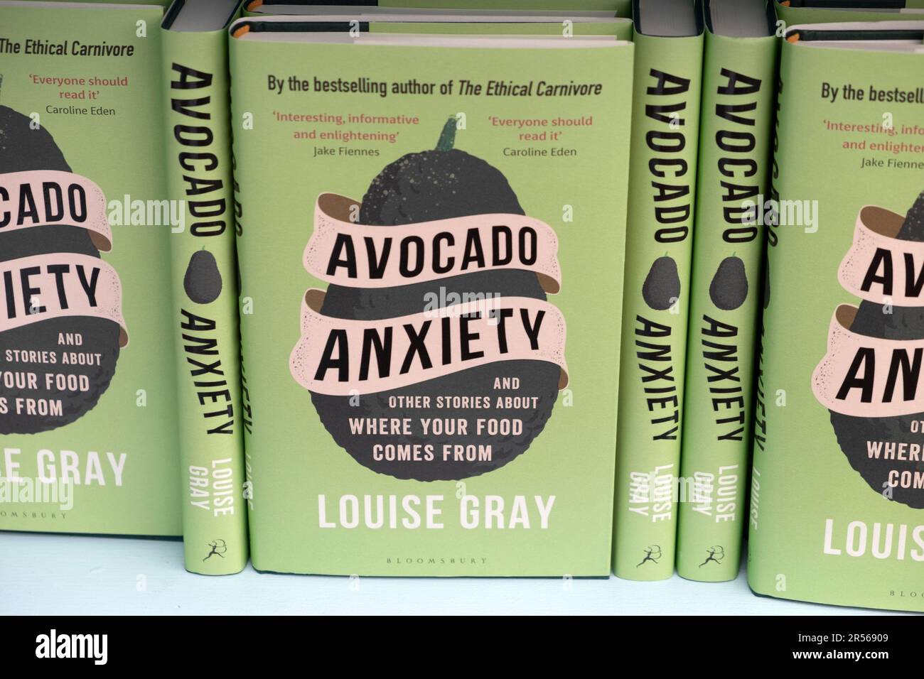 'Avocado Anxiety' by writer Louise Gray book cover on shelf in ...