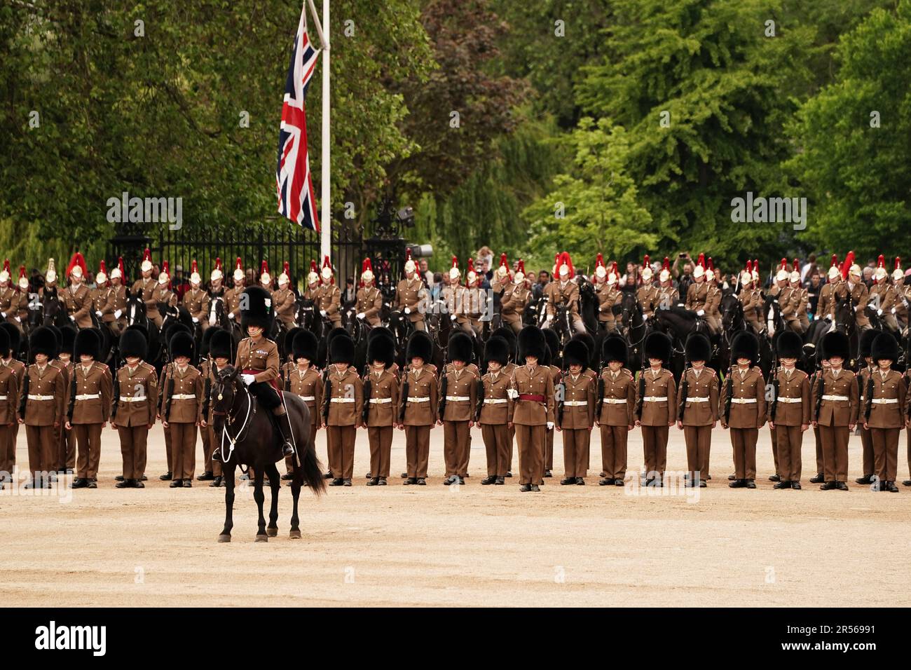 Troops of the Household Cavalry during the Brigade Major's Review, the ...