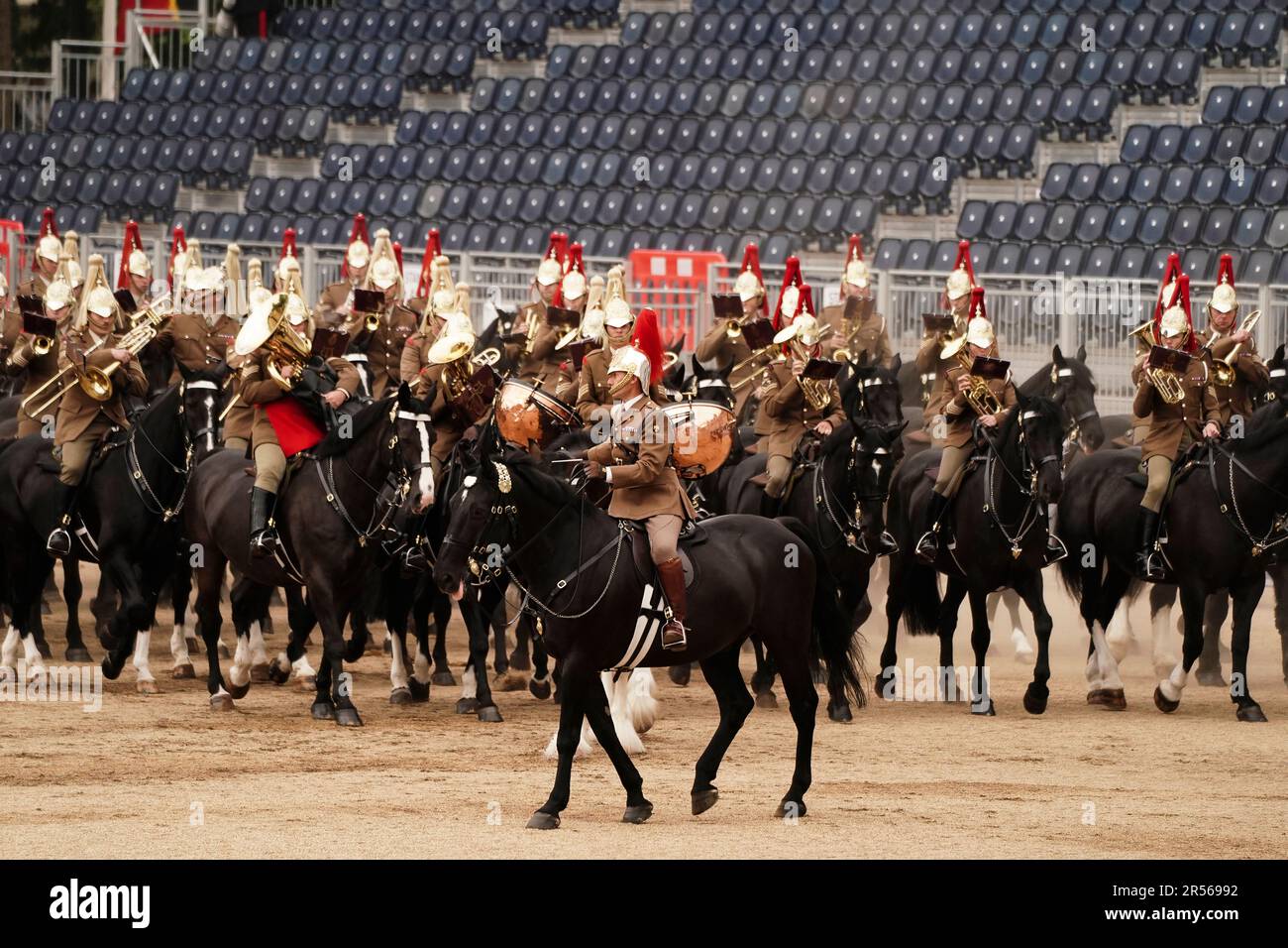 Troops of the Household Cavalry during the Brigade Major's Review, the ...