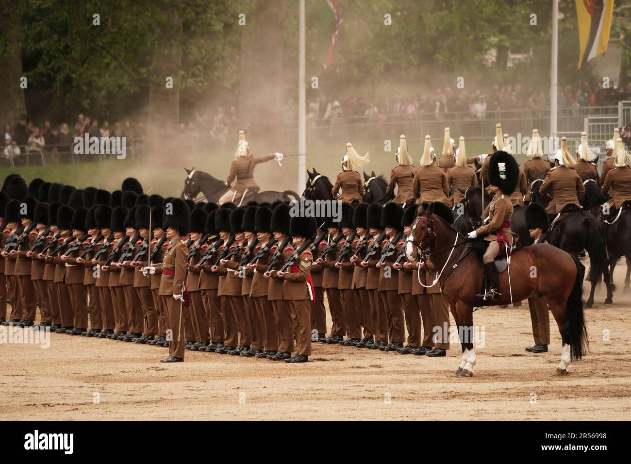 Troops of the Household Cavalry during the Brigade Major's Review, the ...
