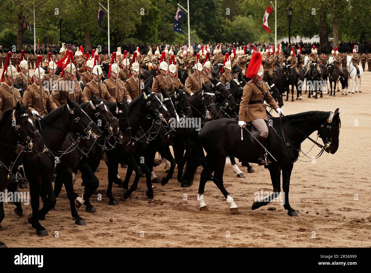 Troops of the Household Cavalry during the Brigade Major's Review, the ...