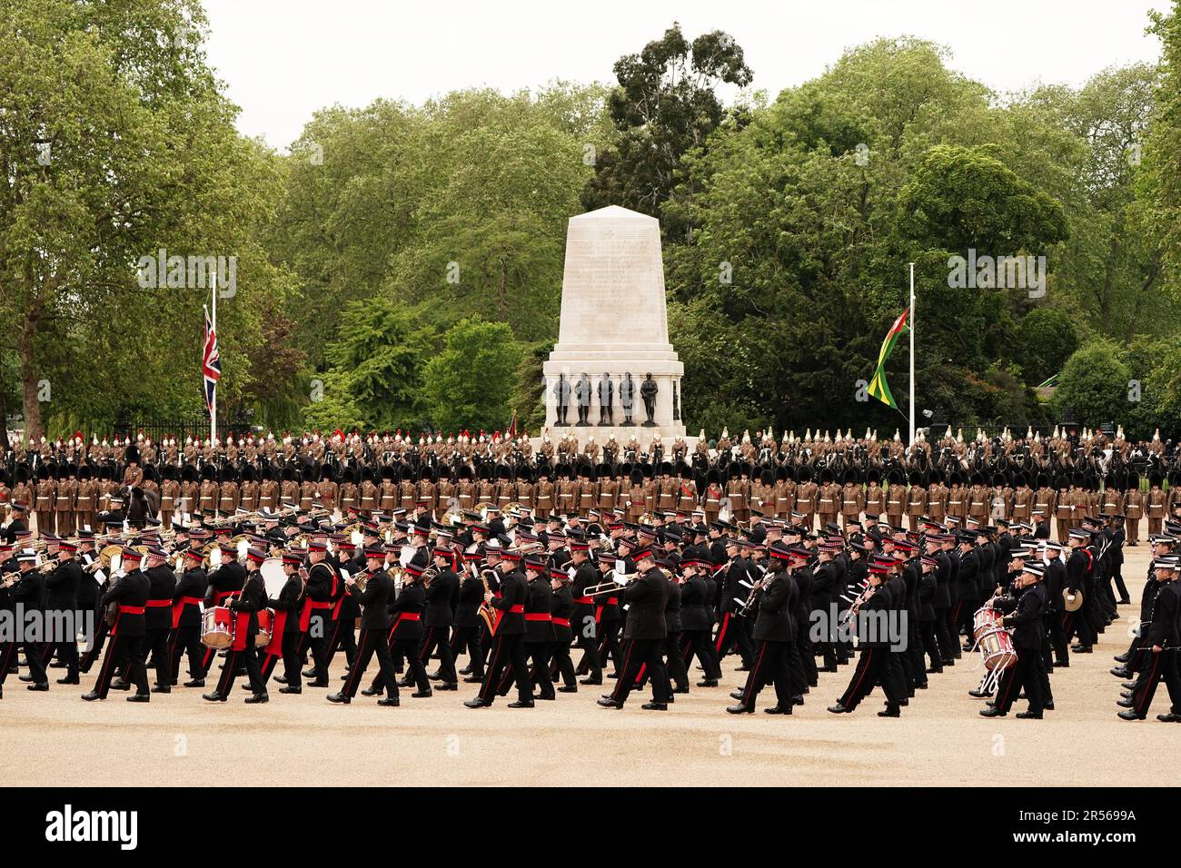 Troops of the Household Cavalry during the Brigade Major's Review, the ...