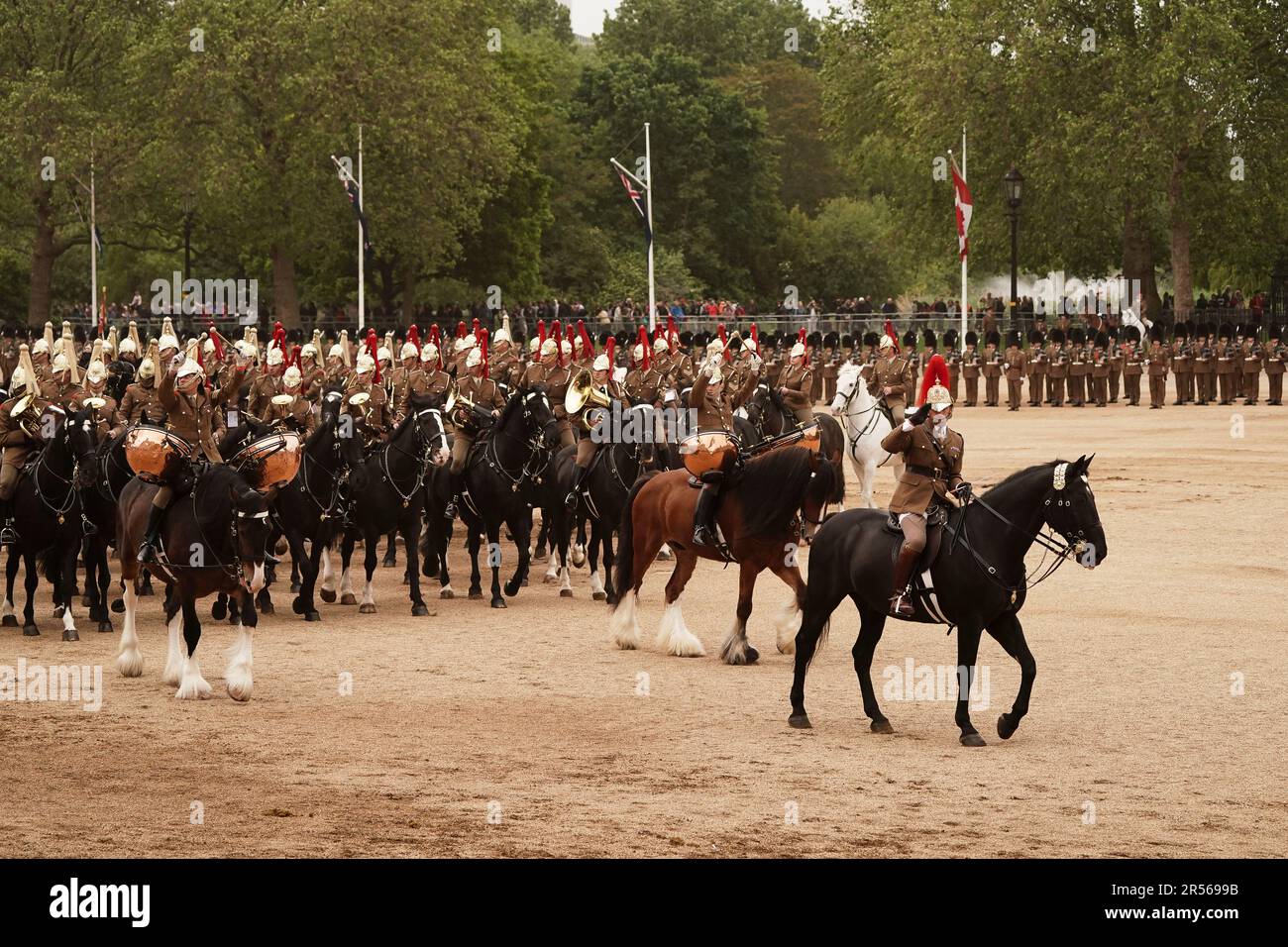 Troops of the Household Cavalry during the Brigade Major's Review, the ...