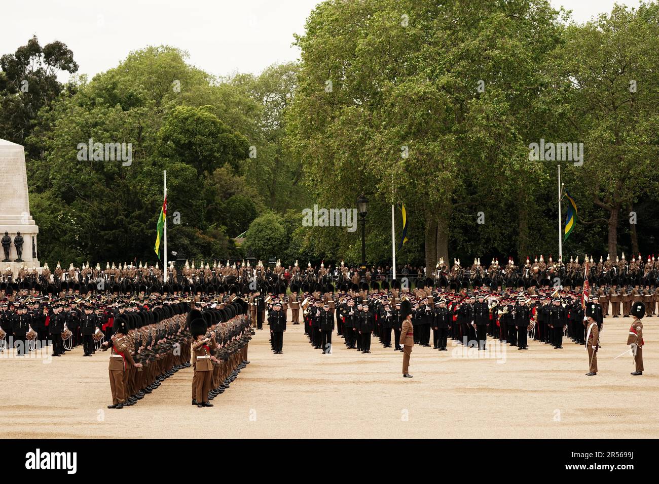 Troops of the Household Cavalry during the Brigade Major's Review, the ...