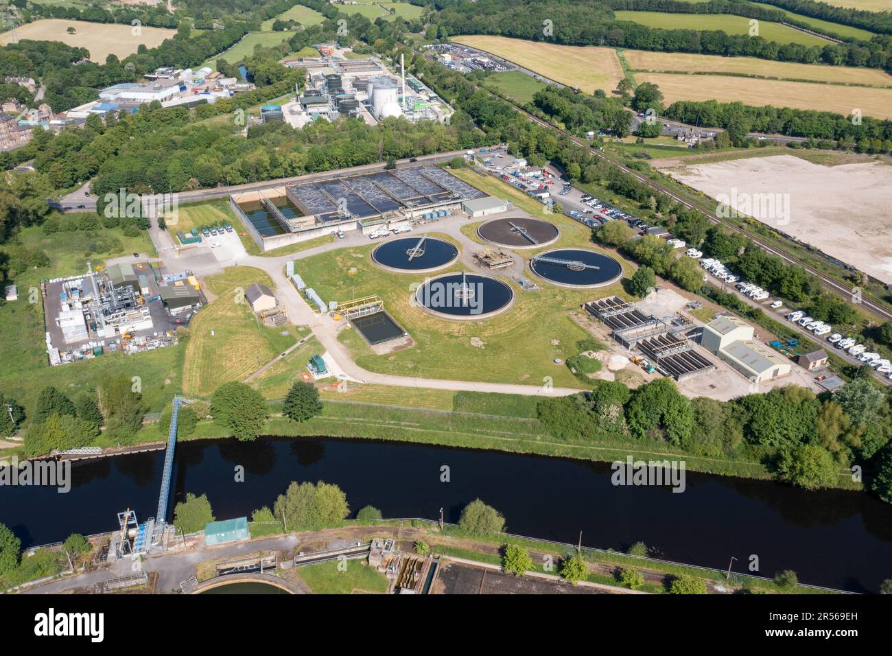 Aerial drone photo of the village of Kirkheaton, Huddersfield in the ...