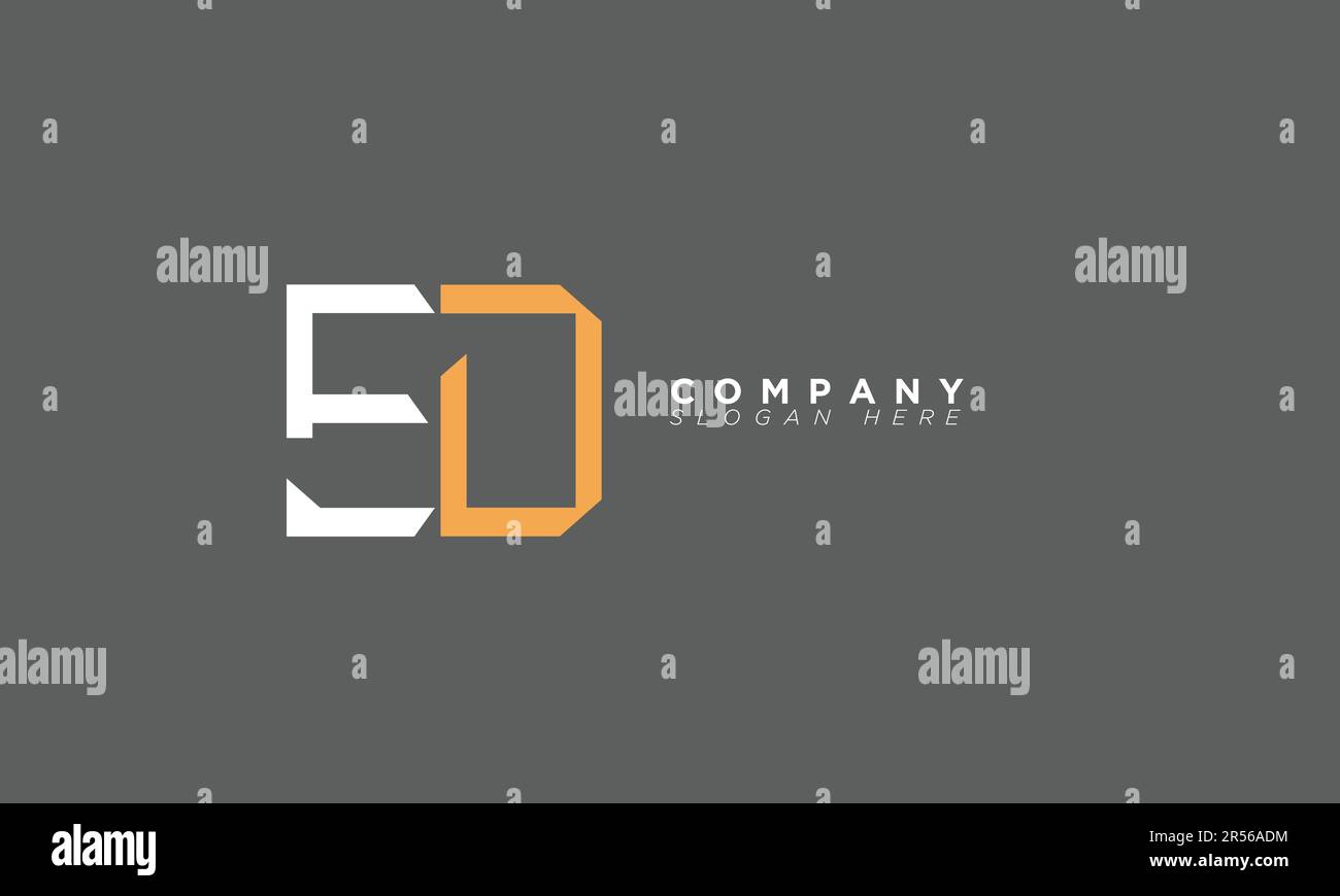 ED Alphabet letters Initials Monogram logo Stock Vector Image & Art - Alamy