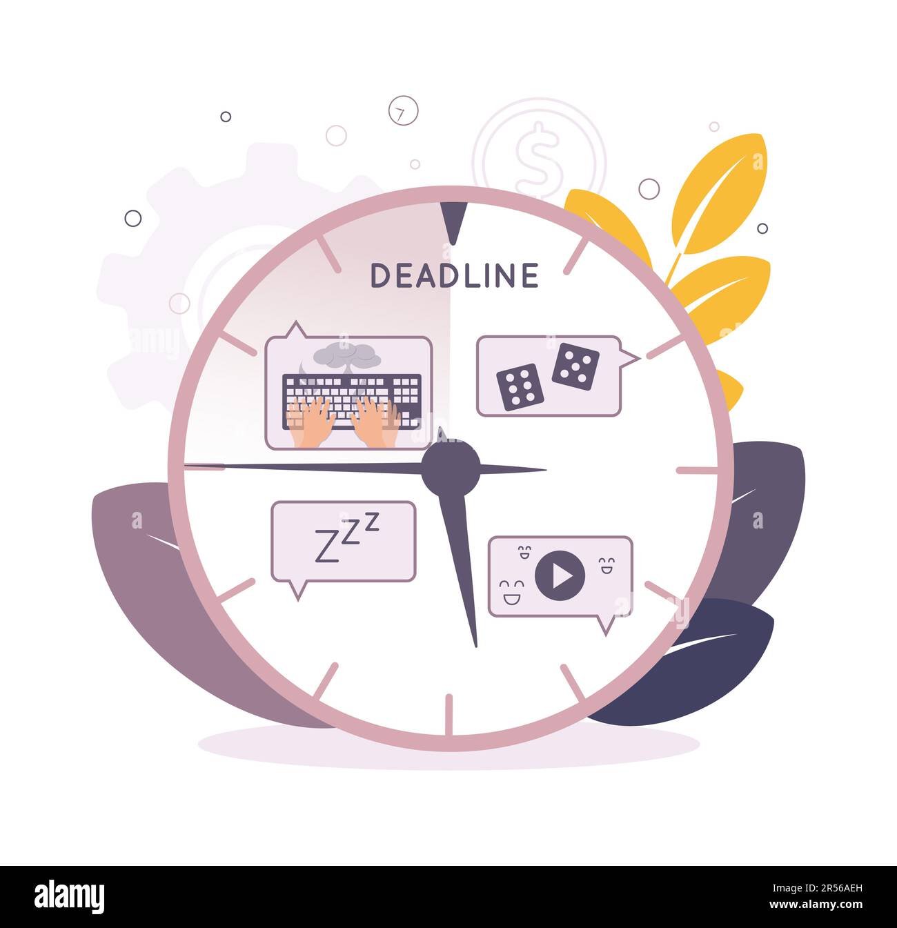 Time management illustration. Illustration of lack of time ...