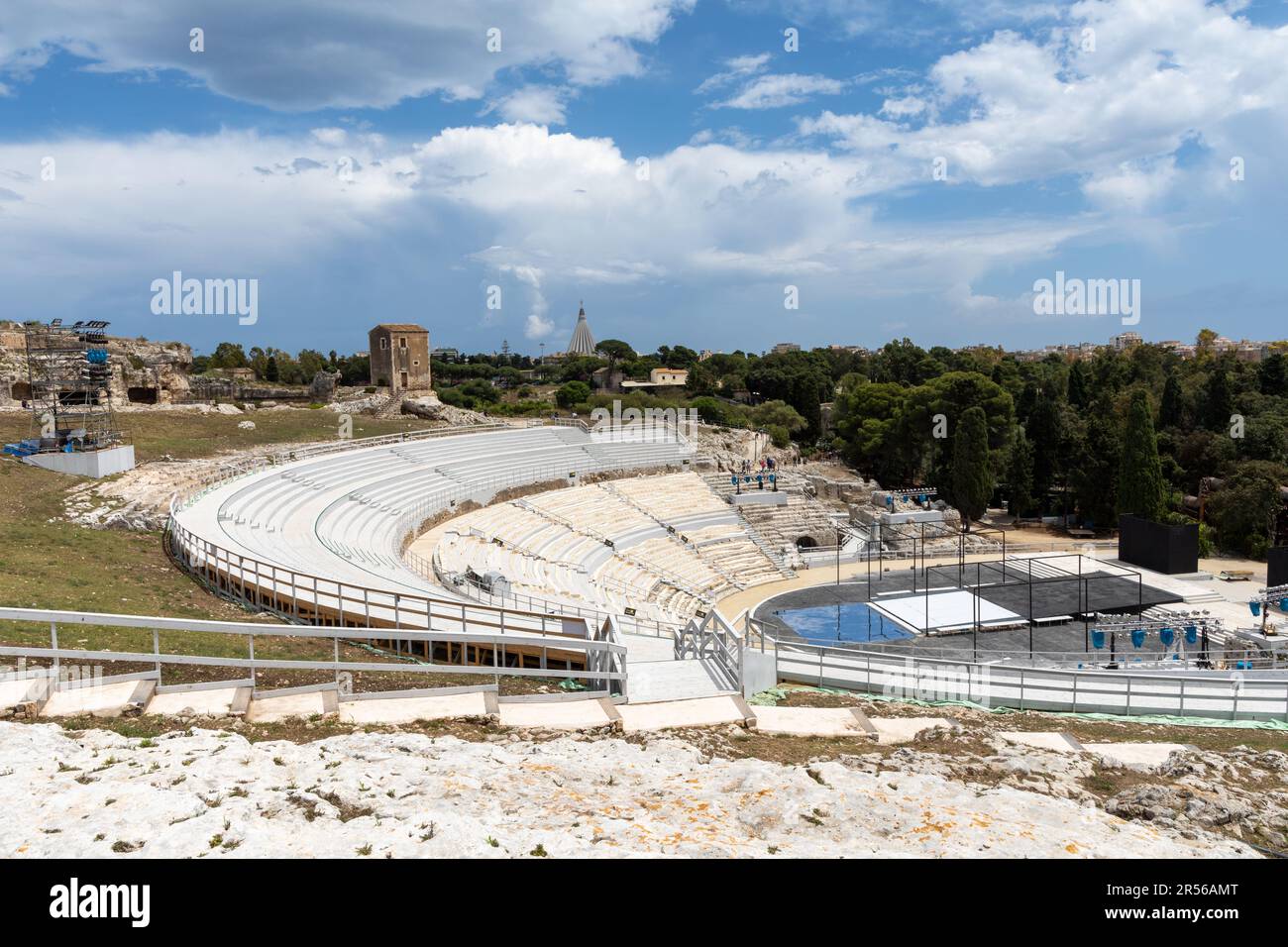 The Ancient Greek Theater at Neapolis Archaeological Park Syracuse ...