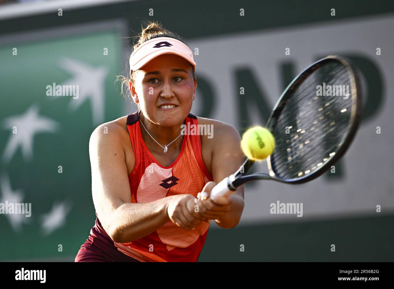 Kamilla Rakhimova during the French Open, Grand Slam tennis tournament ...