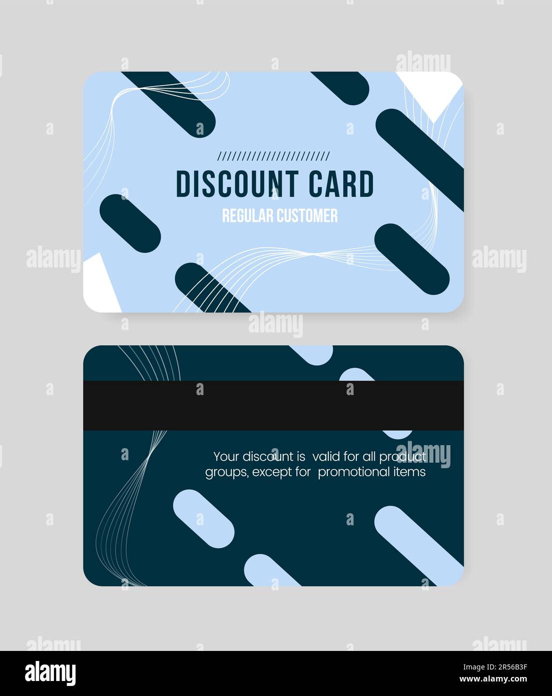 A discount card. Loyal customer card blue background, abstract abstract ...