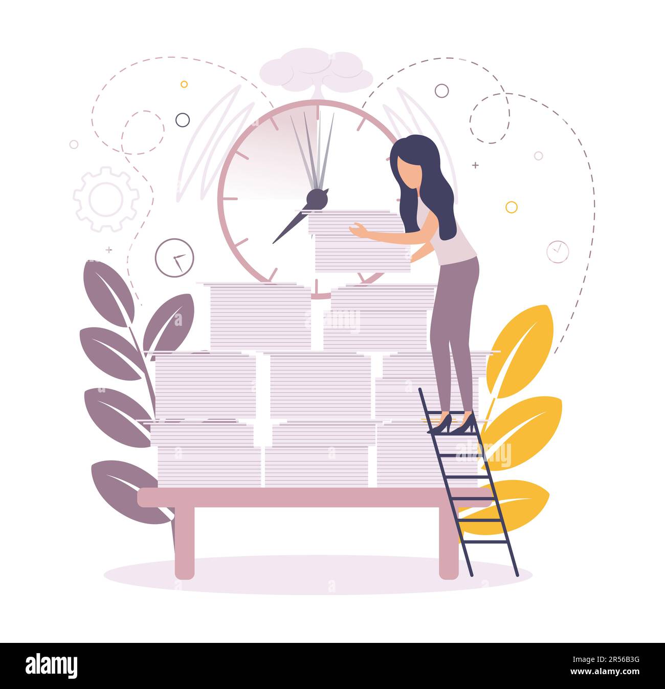 Time management illustration. Illustration of lack of time ...