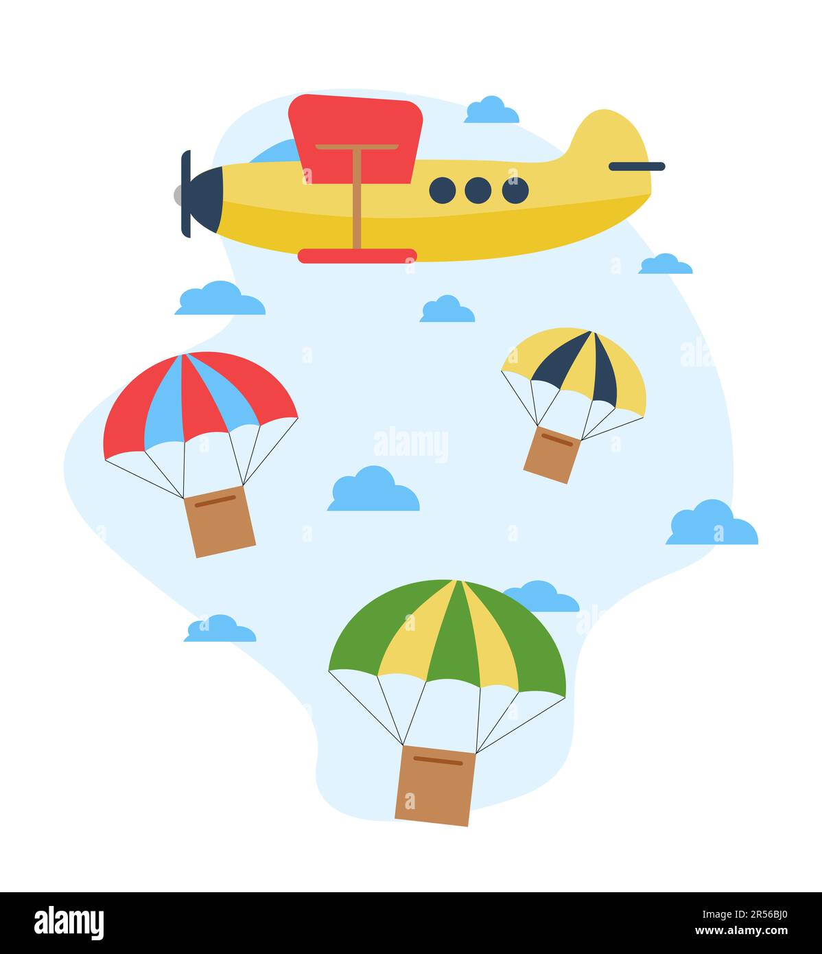 Air dropping container Stock Vector Images - Alamy