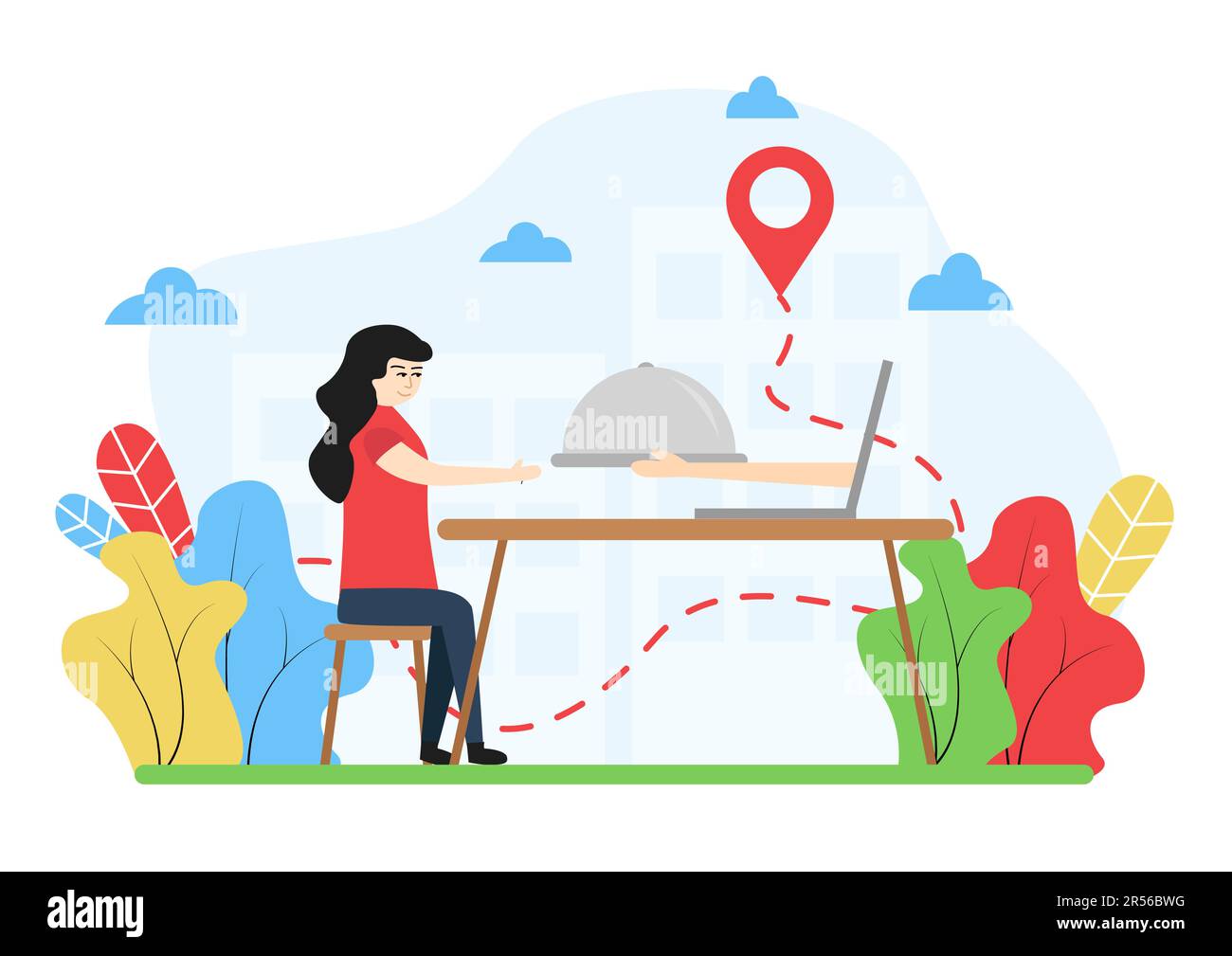 Bush food table Stock Vector Images - Alamy