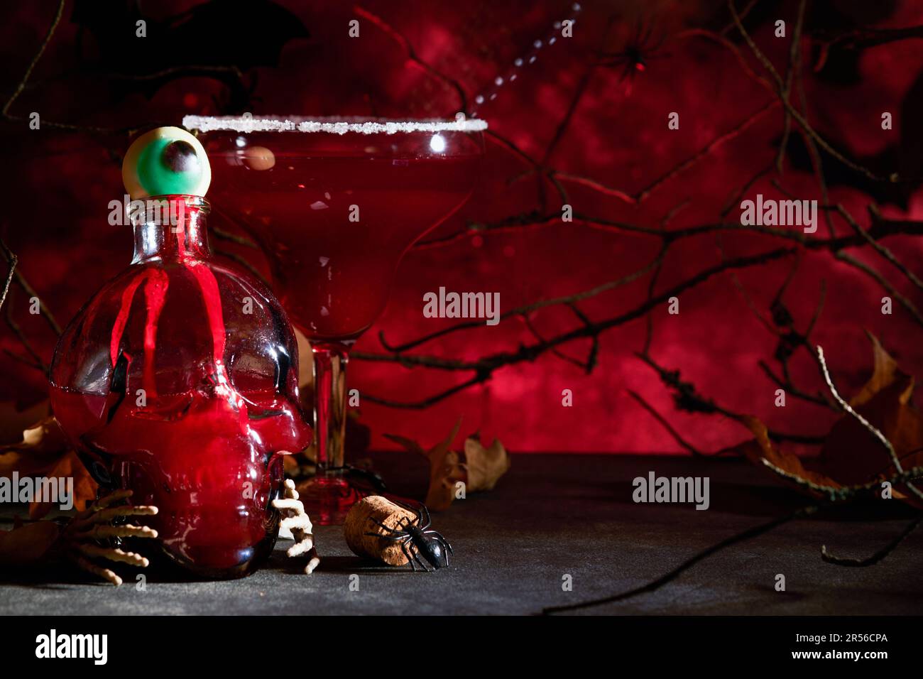 Halloween bloody cocktail margarita. Bloody red cocktail margarita and ...