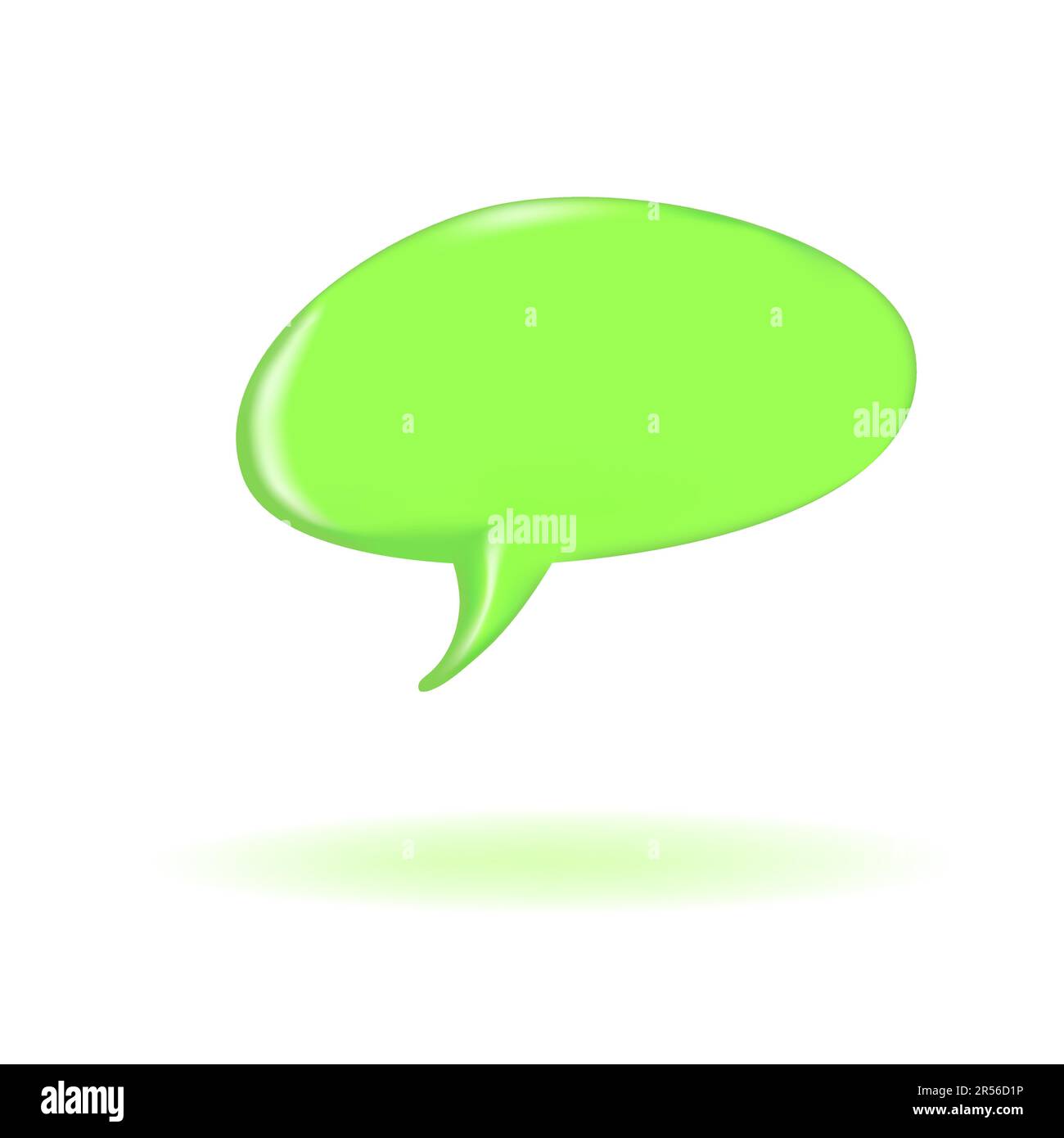 3D render glossy green retro speech bubble Stock Vector Image & Art - Alamy
