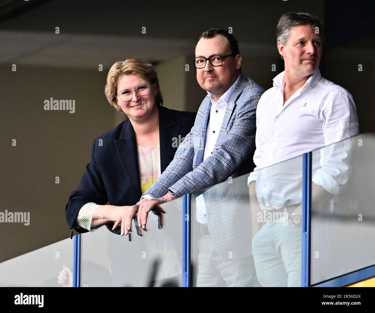 Belga freelance photographer Yorick Jansens (C) and his wife Isolde Schoofs (L) pictured during ...