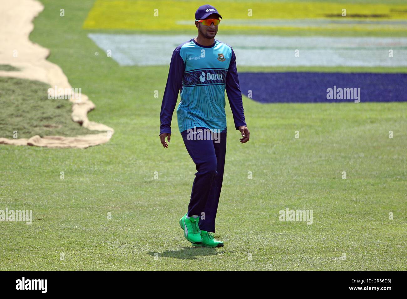 Bangladeshi ace all rounder Shakib Al Hasan during practice session at ...