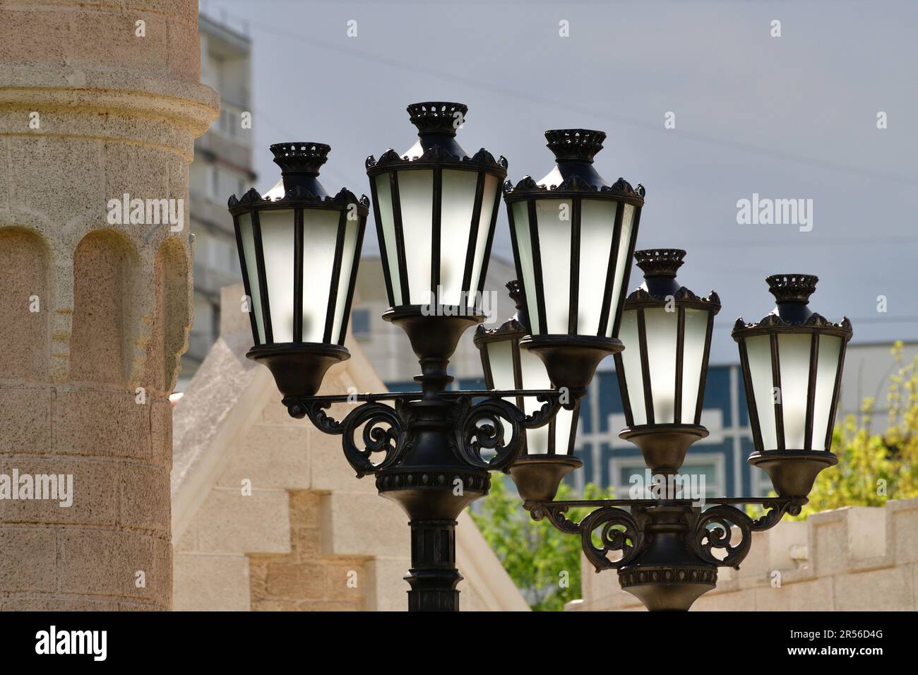 Antique stylized street lamp in a Moscow, Russia Stock Photo - Alamy