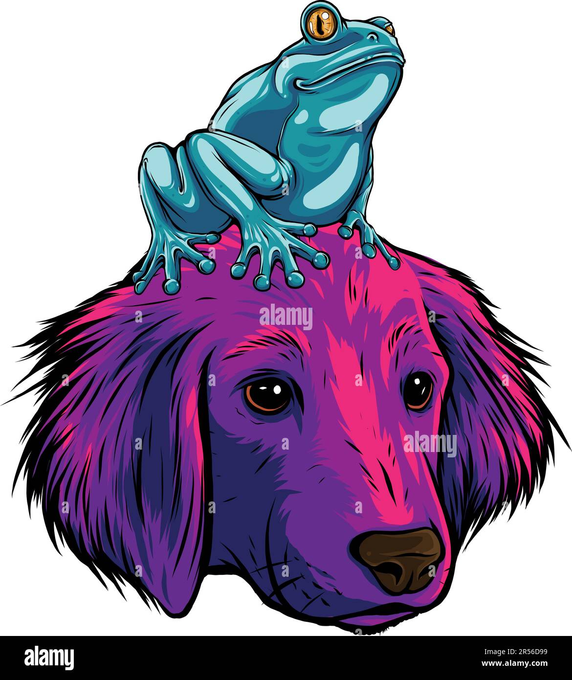 Dog sitting on green Cut Out Stock Images & Pictures - Alamy