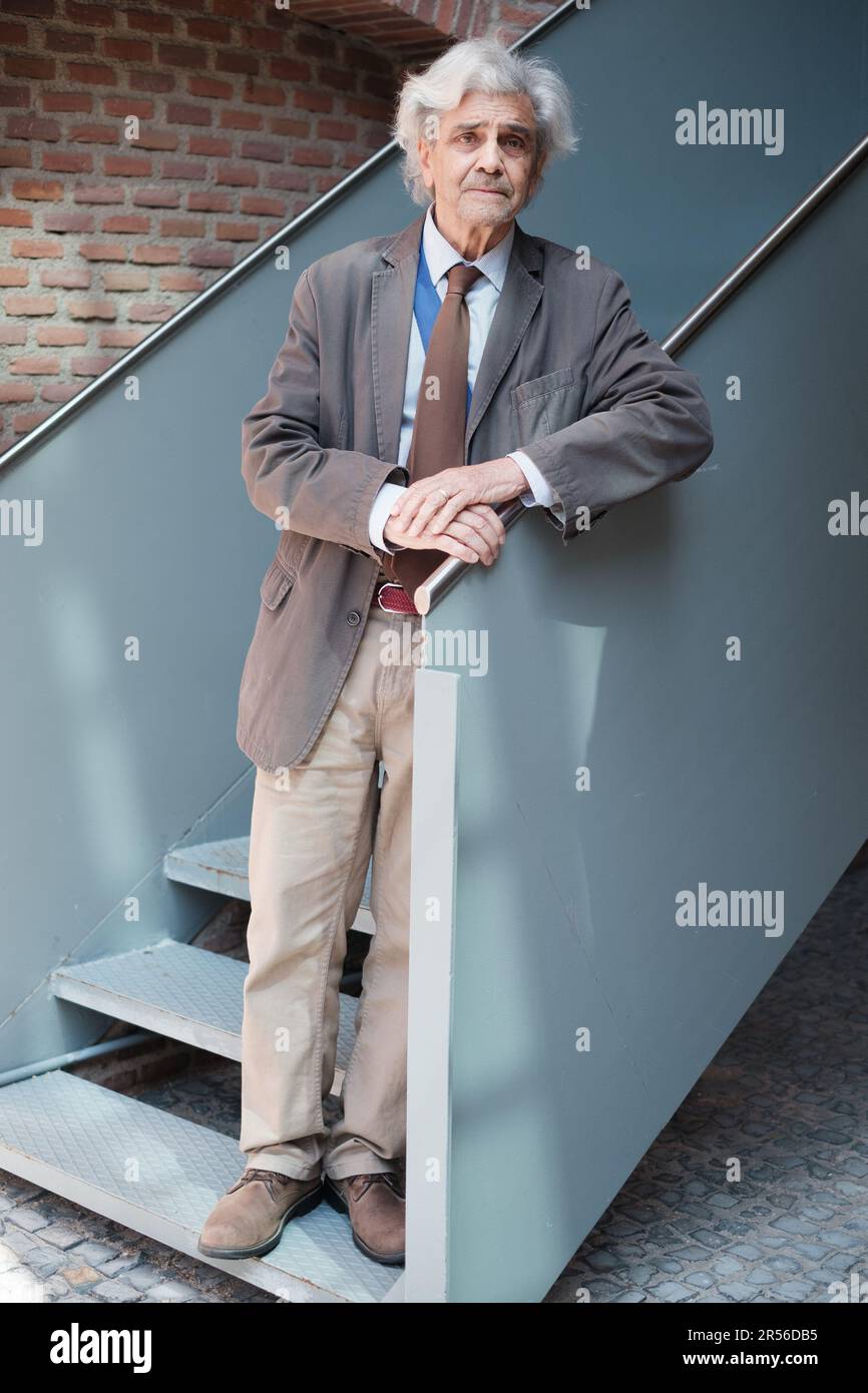 French photographer Bernard Plossu, attends the opening of the ...