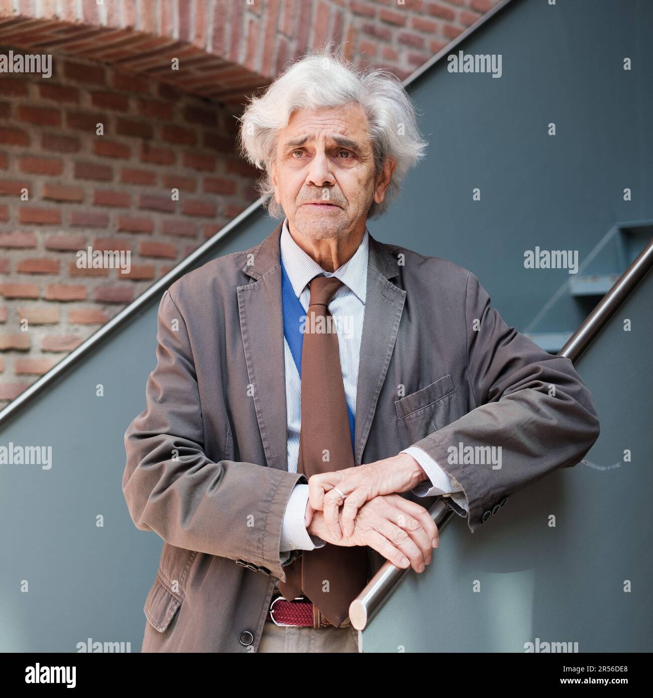 French photographer Bernard Plossu, attends the opening of the ...