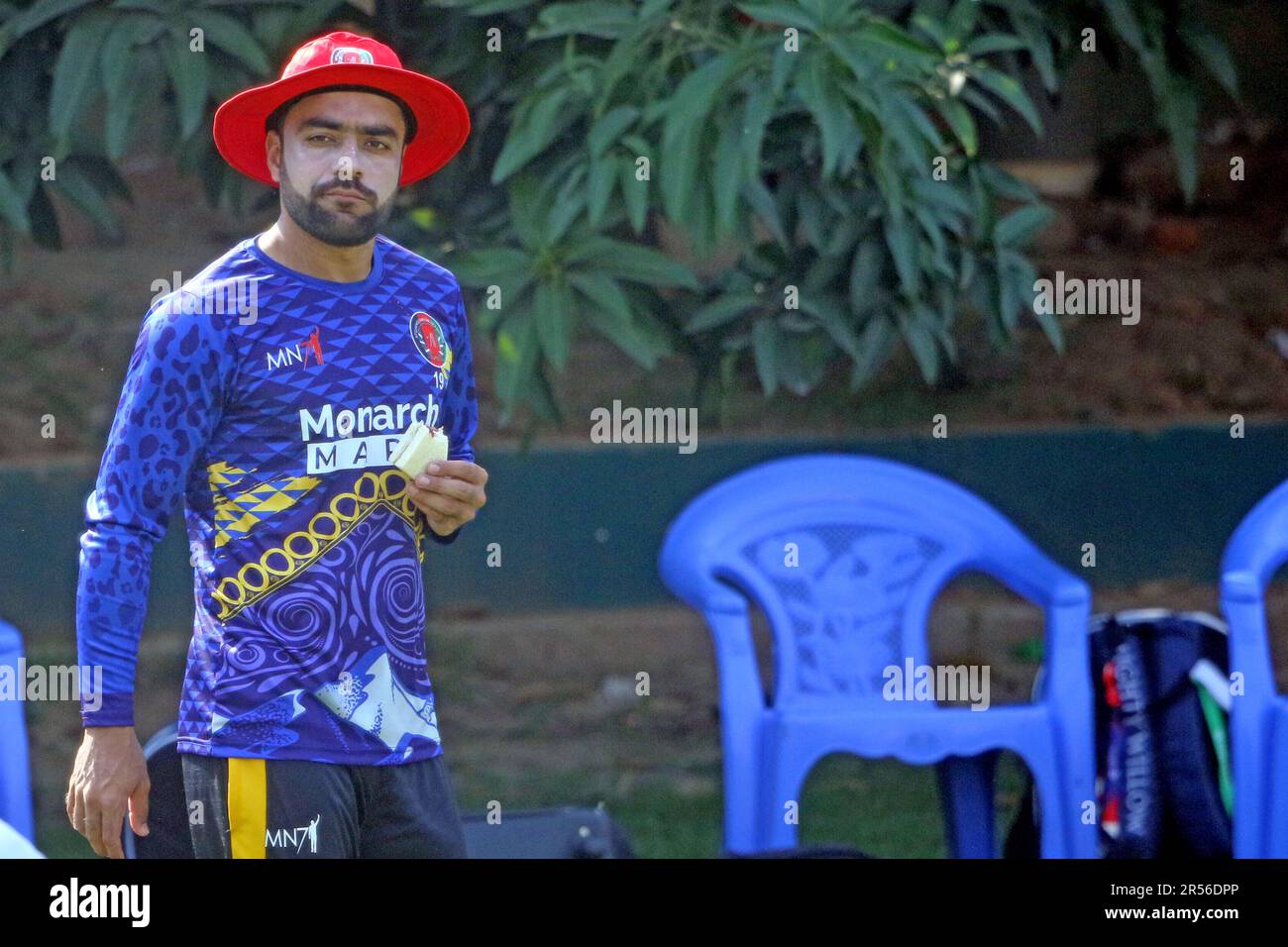 Rashid Khan, Afghanistan star player during Practice session at Sher-e ...