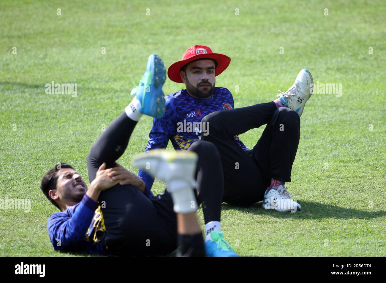 Rashid Khan, Afghanistan star player during Practice session at Sher-e ...