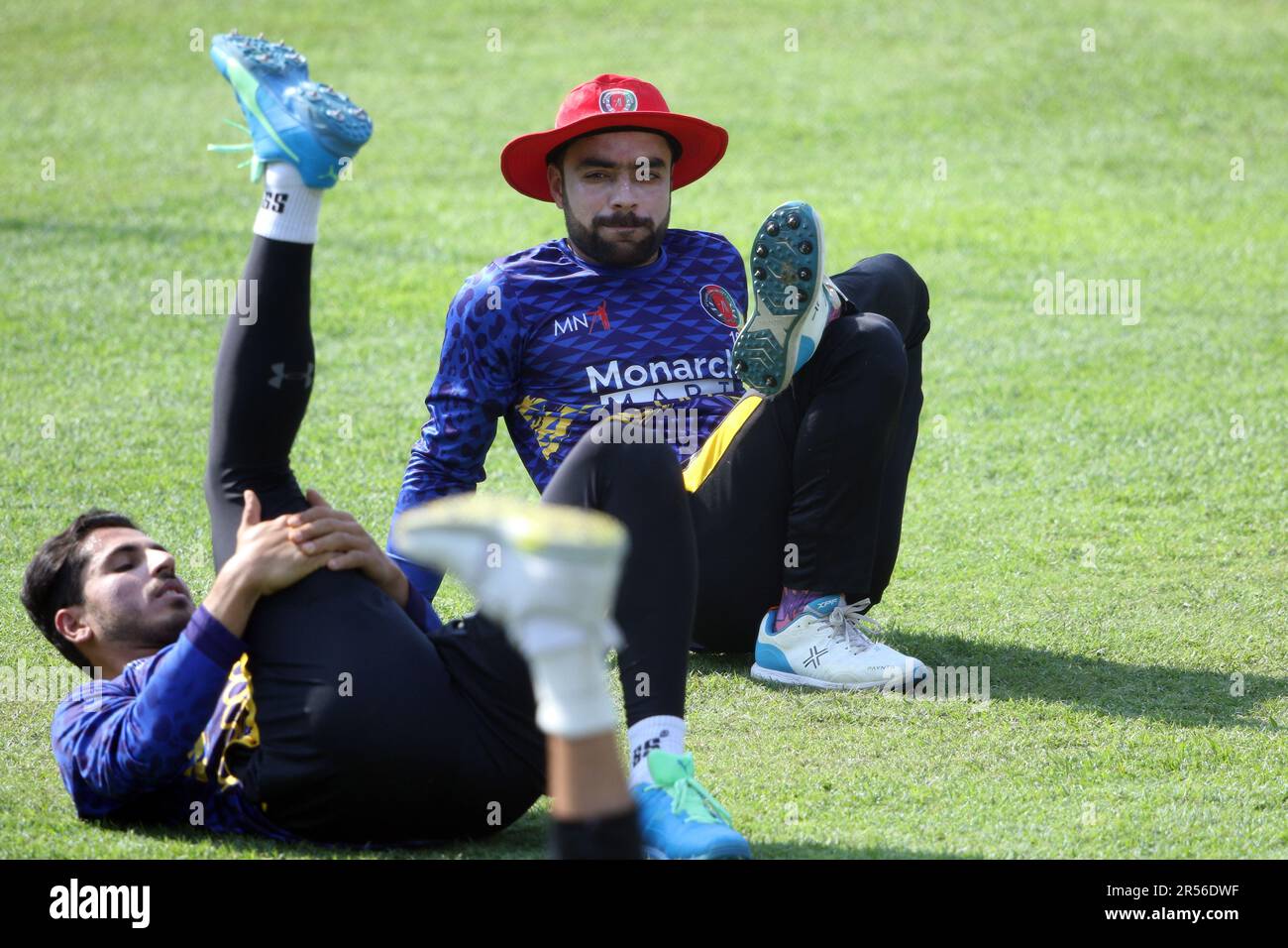Rashid Khan, Afghanistan star player during Practice session at Sher-e ...