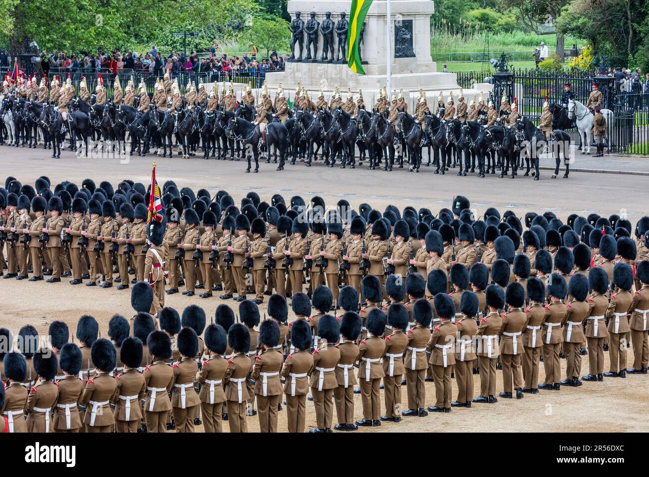 London, UK. 1st June, 2023. The Welsh Guards collect and Troop their ...