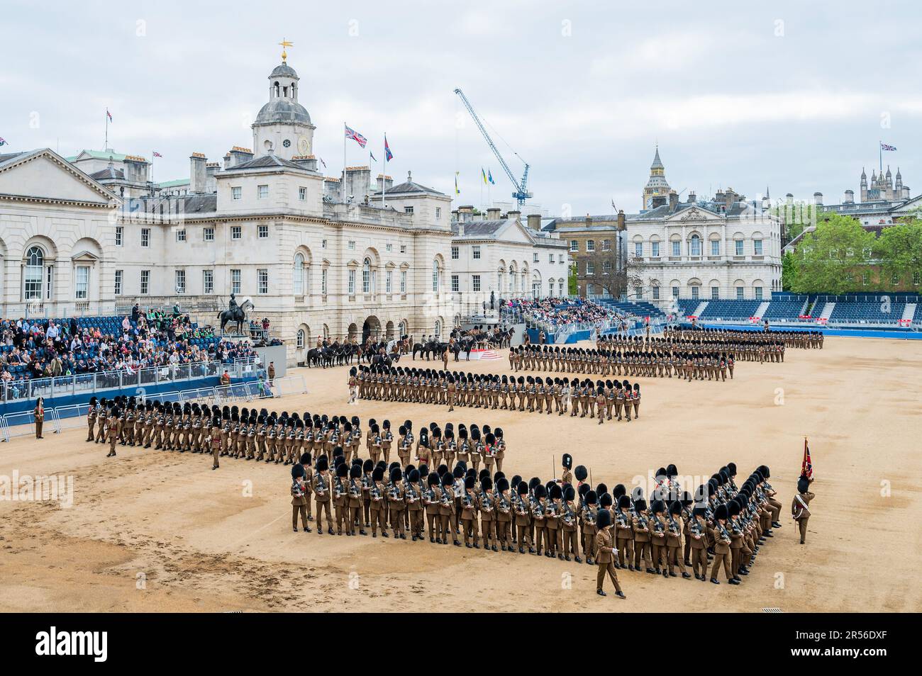 London, UK. 1st June, 2023. The Welsh Guards collect and Troop their ...