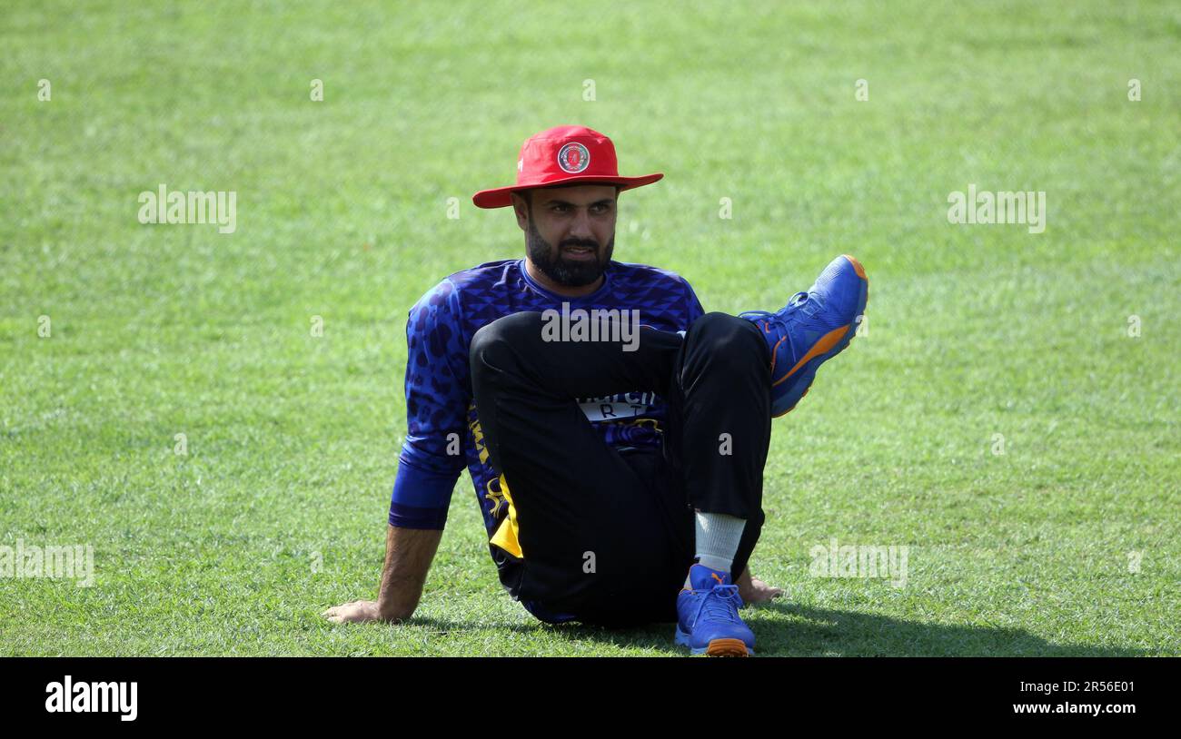 Mohammad Nabi, Afghanistan star player during Practice session at Sher ...