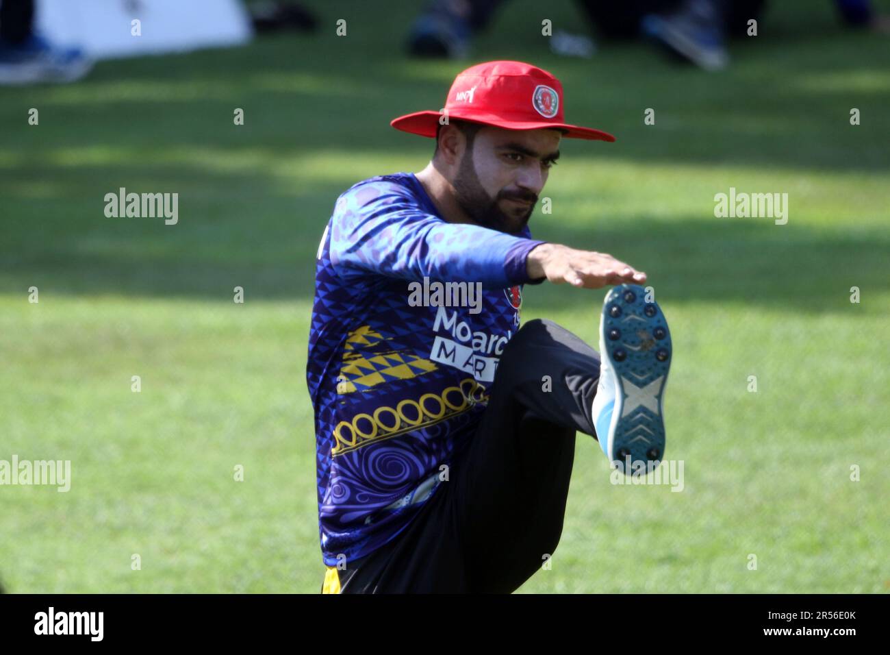 Rashid Khan, Afghanistan star player during Practice session at Sher-e ...