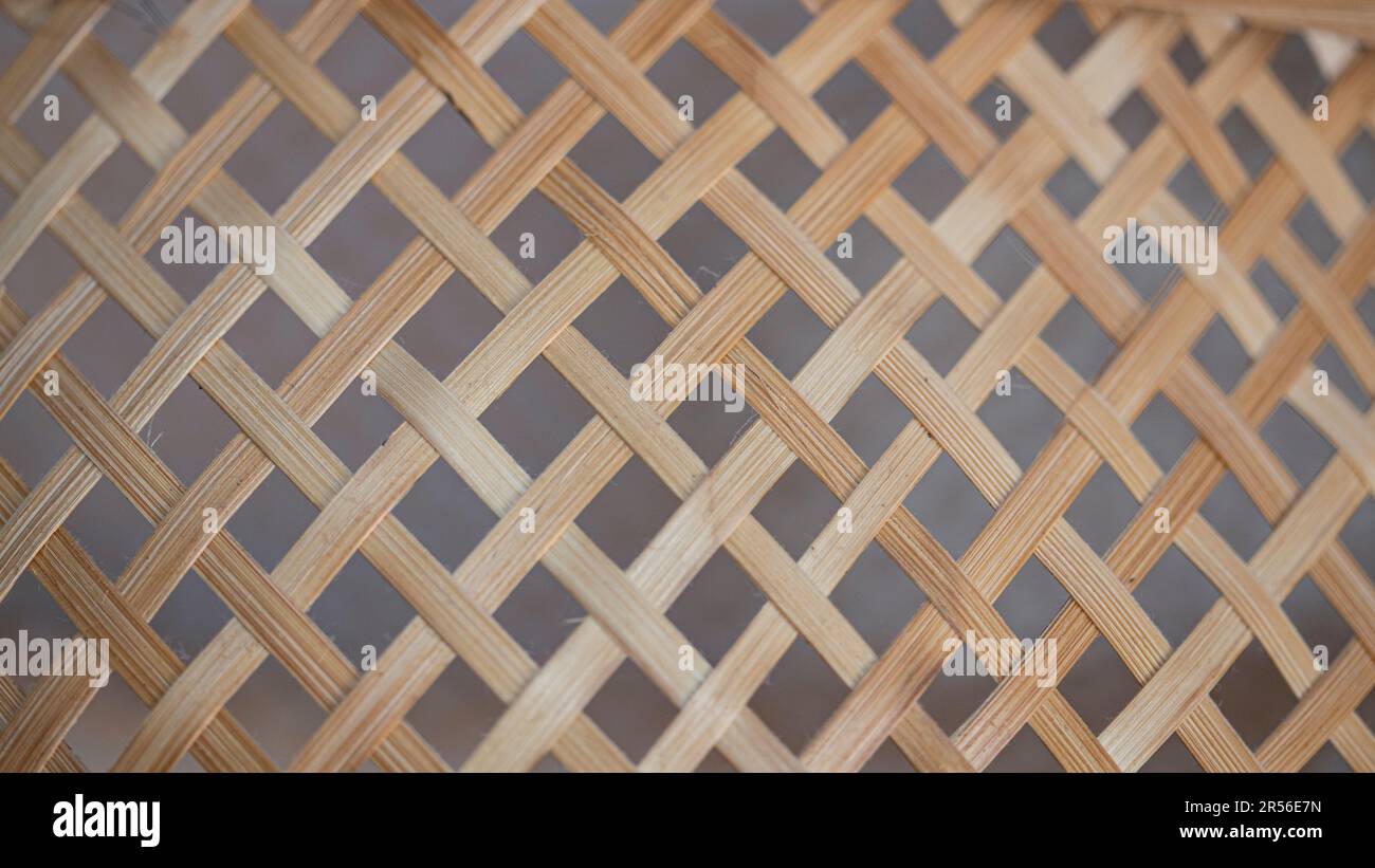 Squared rhombus wooden pattern braided Stock Photo - Alamy